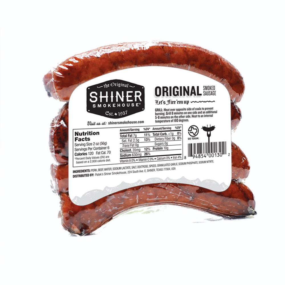Shiner Smokehouse Smoked Sausage Original Flavor Links